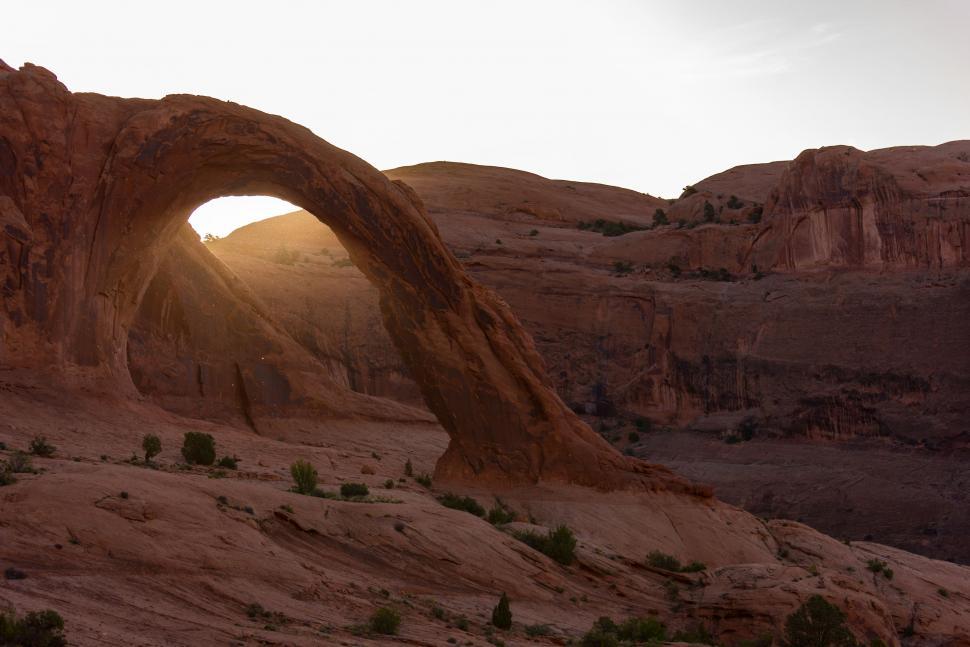 Free Stock Photo of Massive Rock Formation in Desert Landscape ...