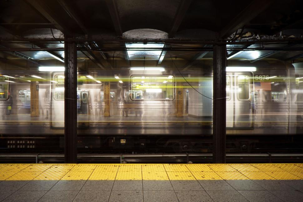 Free Stock Photo of Subway Station With Passing Train | Download Free ...