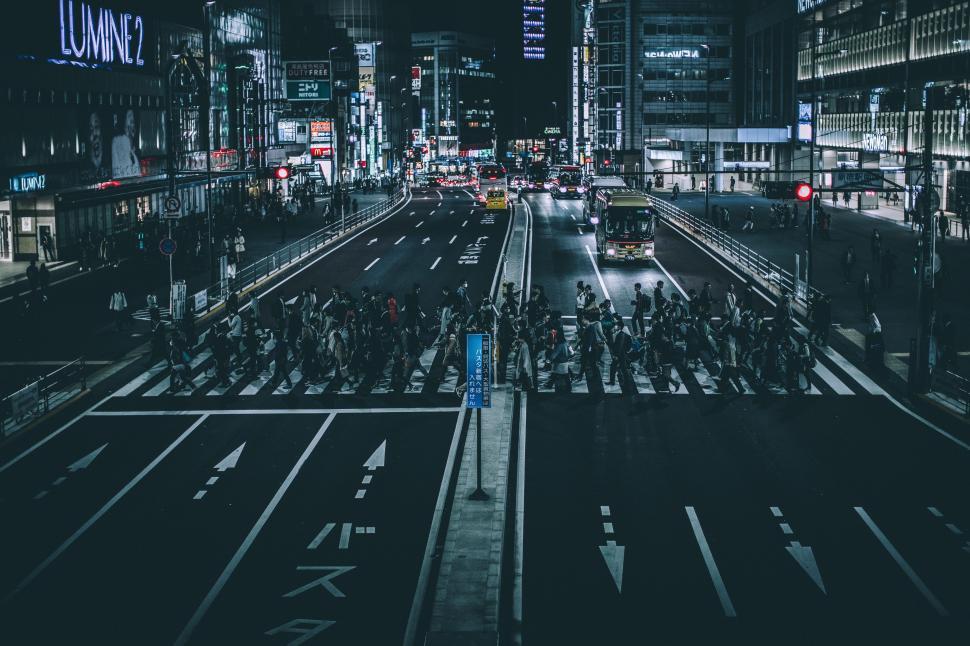 Free Stock Photo of Busy City Street With Heavy Nighttime Traffic ...