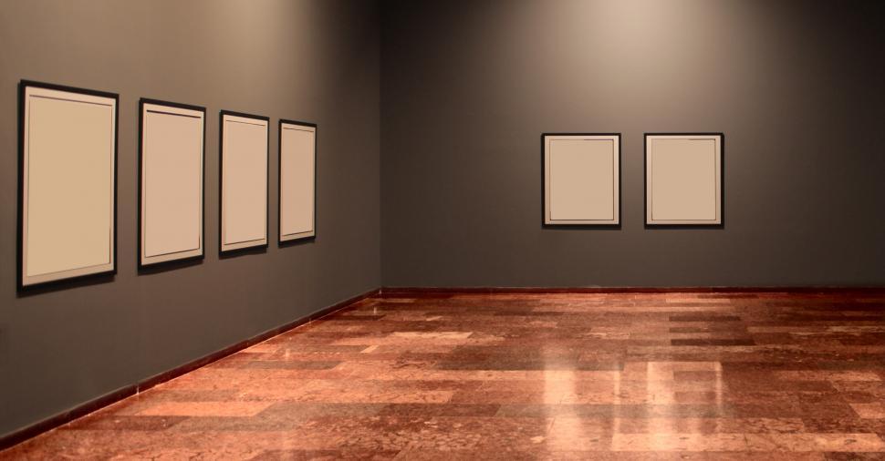 Blank Museum Gallery Wall
