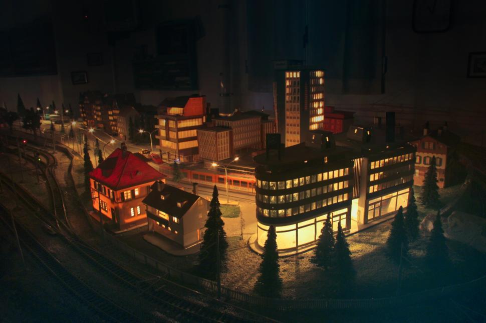 Free Stock Photo of Miniature Houses In Night | Download Free Images ...