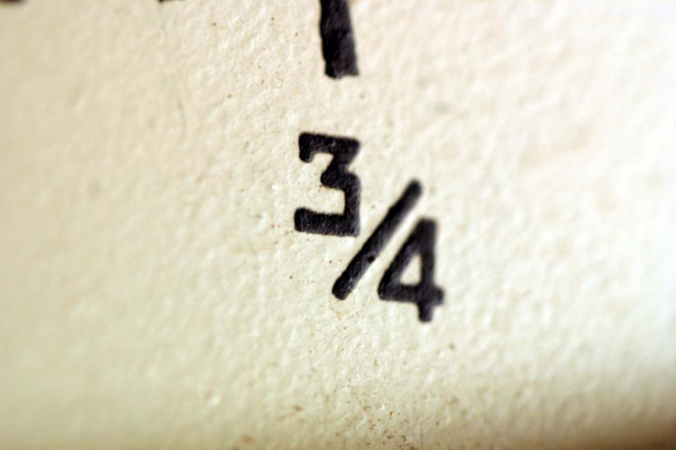 Free Stock Photo of numbers fractions three markings rust lines ...