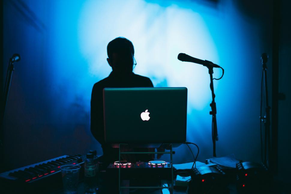 Free Stock Photo of A DJ in blue light | Download Free Images and Free ...