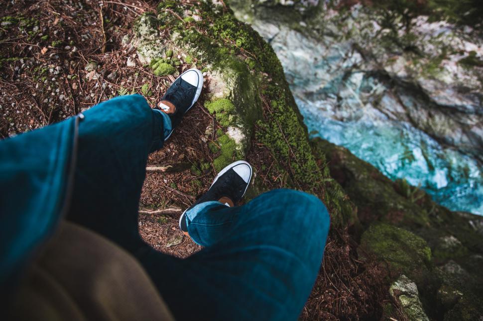 Free Stock Photo of Stepping close to the edge of a rock | Download ...