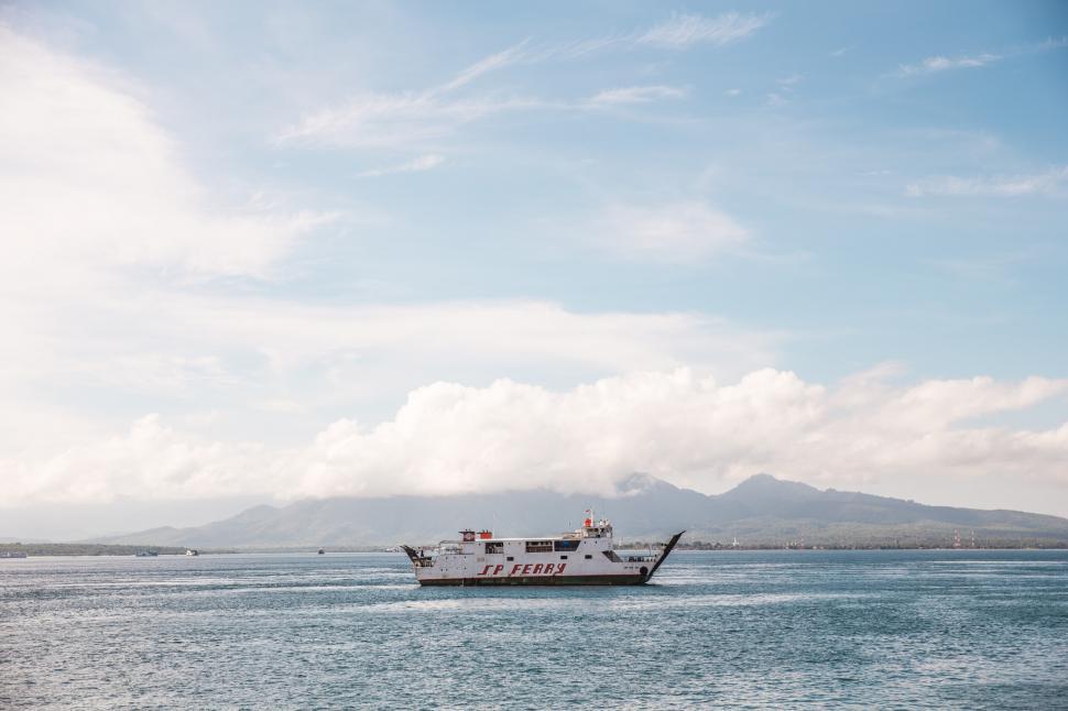 Free Stock Photo of White ferry in clear blue water | Download Free ...