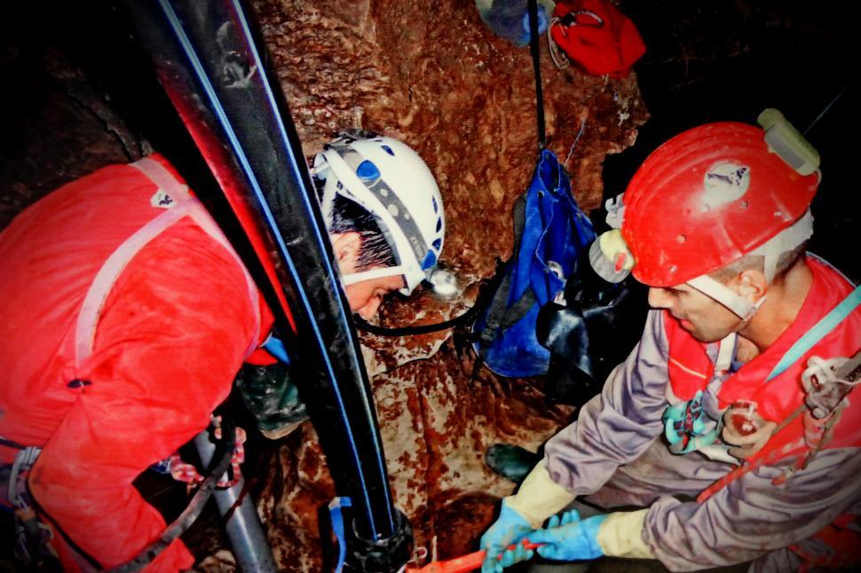 Free Stock Photo of Speleology - Cave Explorers Working Inside a Cave ...