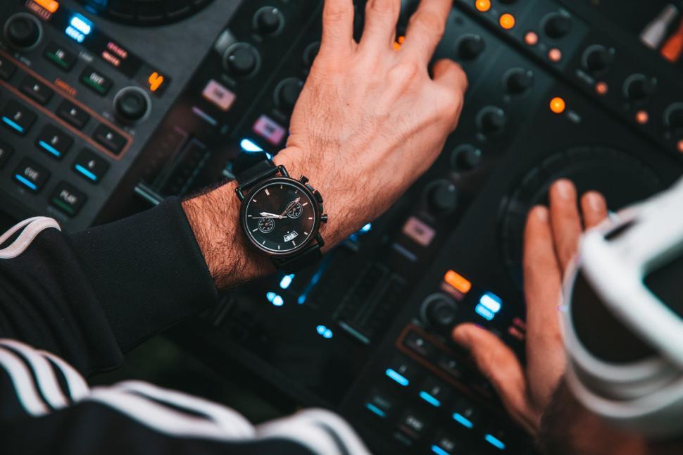 Free Stock Photo of DJ s hands on mixing console buttons | Download ...