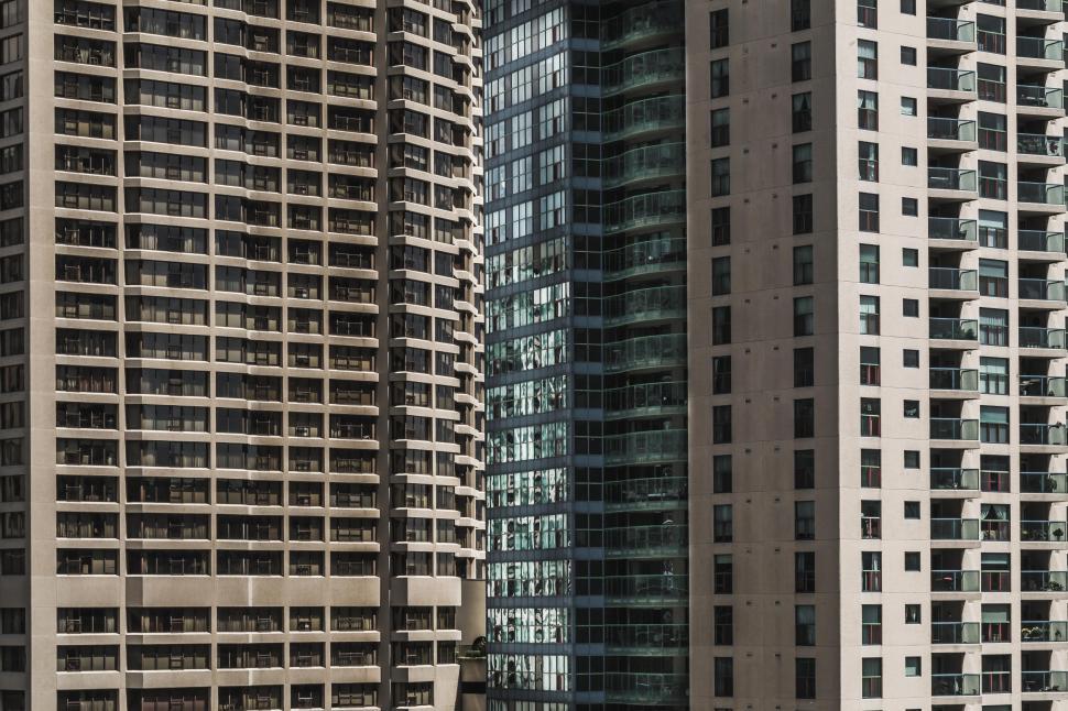 Free Stock Photo of Rows of windows on a highrise buildings exterior ...