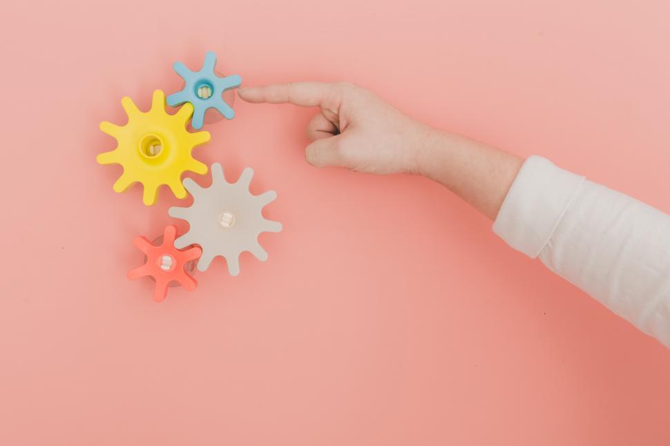 Free Stock Photo of Finger turning toy gears | Download Free Images and ...