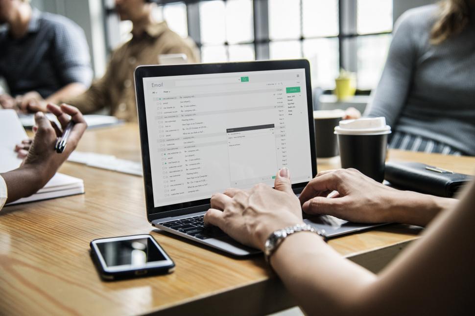 Free Stock Photo of Close up of a woman s hands writing emails ...