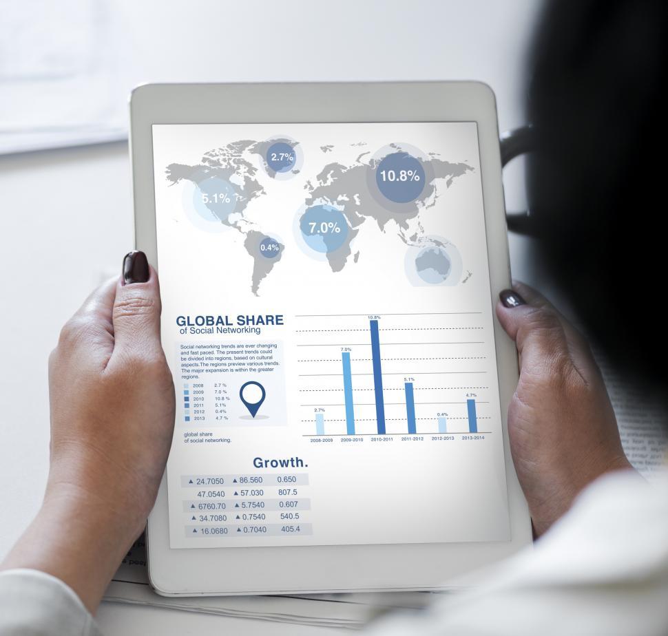 Free Stock Photo of Close up of a tablet PC in a woman s hands ...