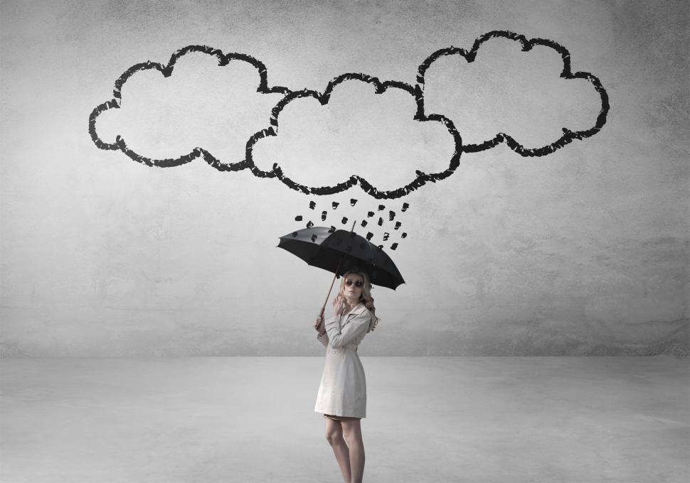 Free Stock Photo of Confident Woman Under Storm Cloud - Self Confidence ...