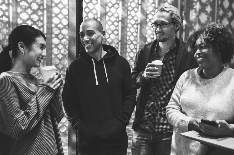 Black And White Photography People Talking