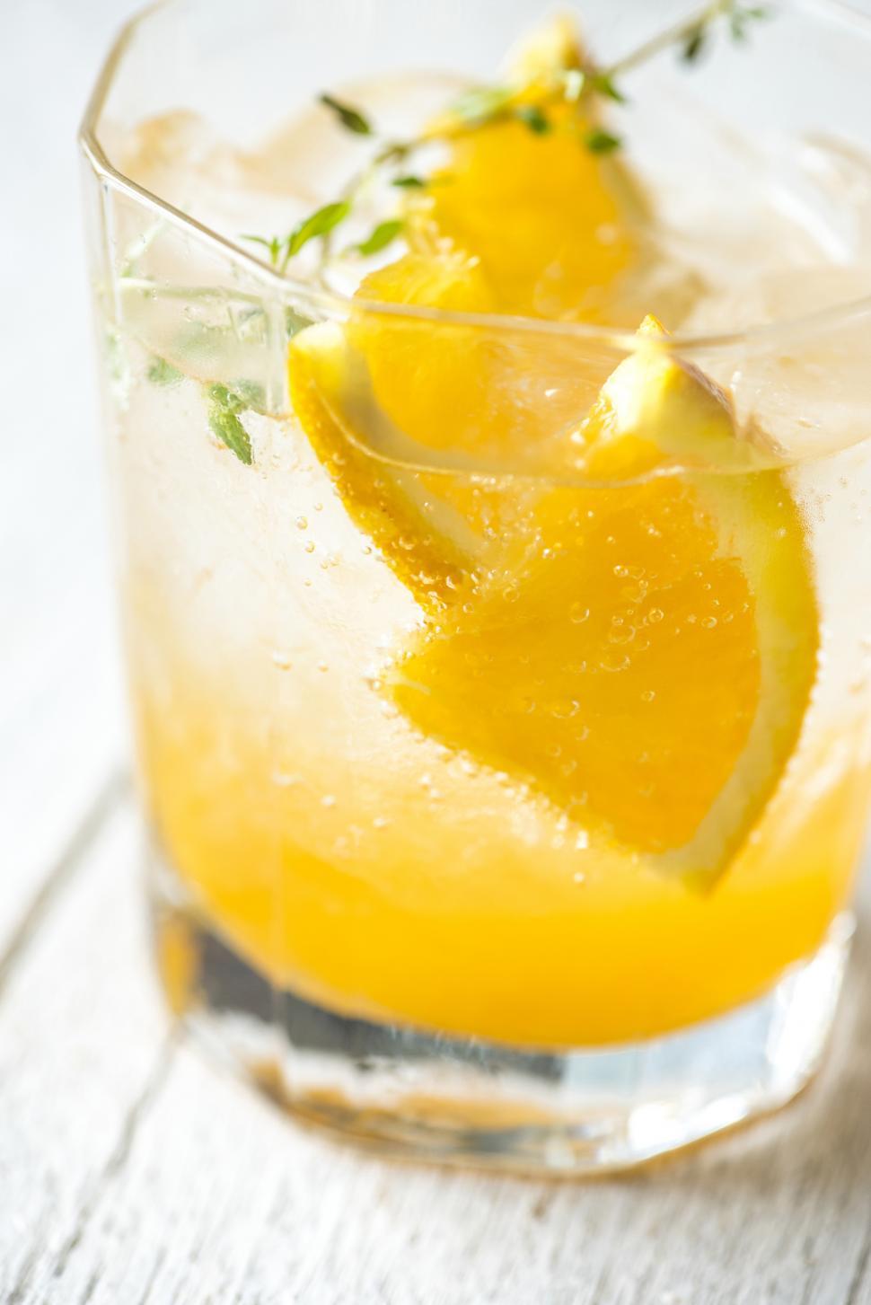 Free Stock Photo of Close up of fresh beverage in a glass garnished ...