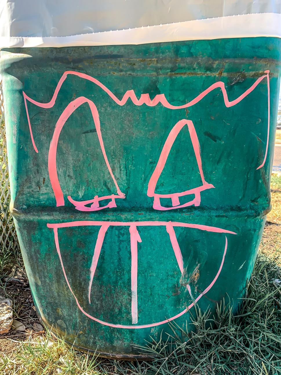 Free Stock Photo of Strange Smiliing Face on Garbage Can | Download ...