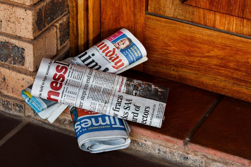 Free Stock Photo of Newspaper Laying Next to Door | Download Free ...