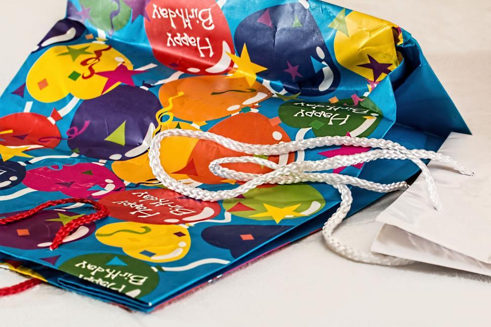 Free Stock Photo of Vibrant Birthday Bag With Tag | Download Free ...