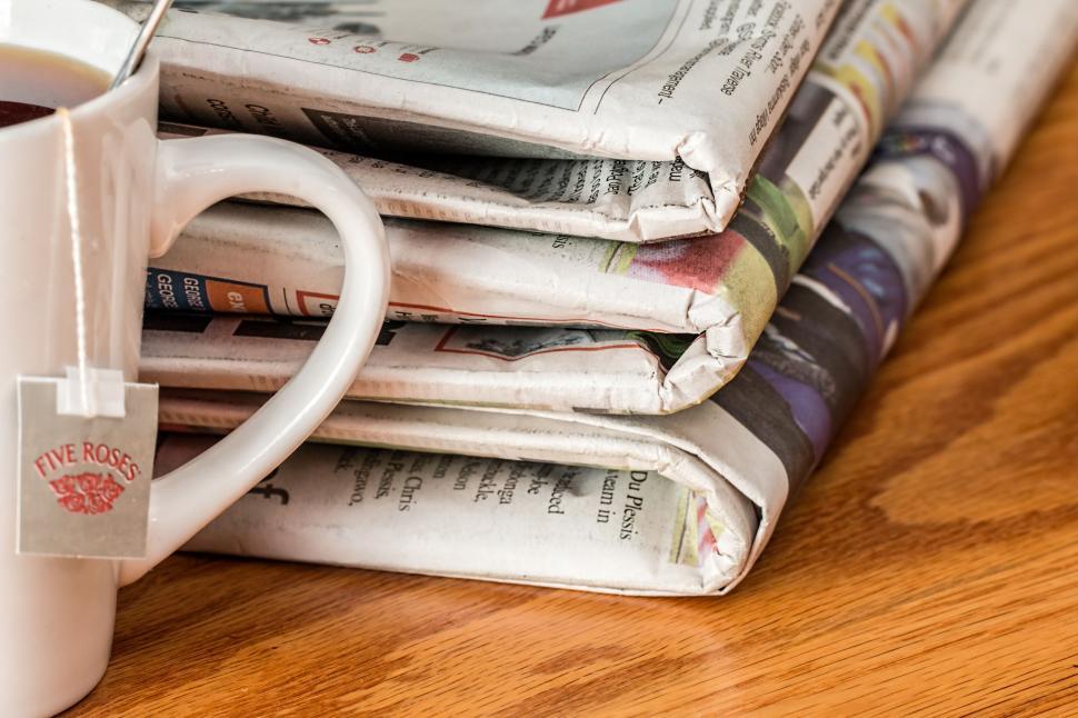 Free Stock Photo of Newspaper With Tea | Download Free Images and Free ...