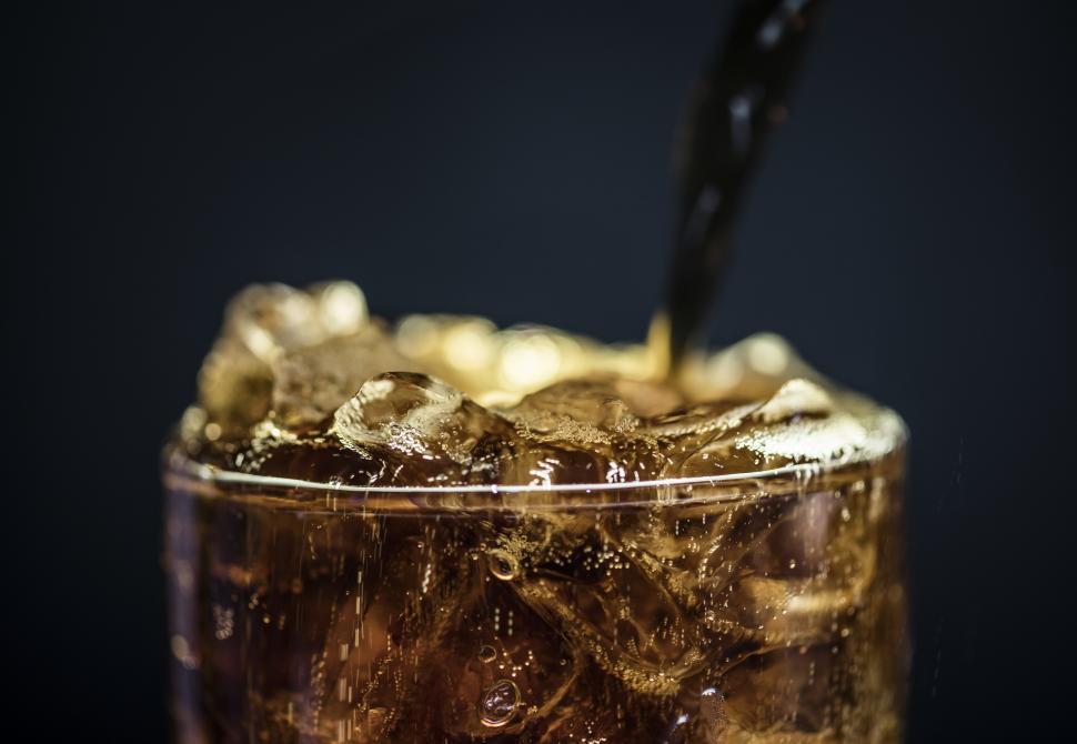 Free Stock Photo of Iced cola drink being poured into a pint glass ...