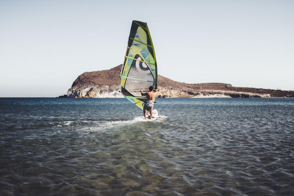 Free Stock Photo of Windsurfing on Beach | Download Free Images and ...