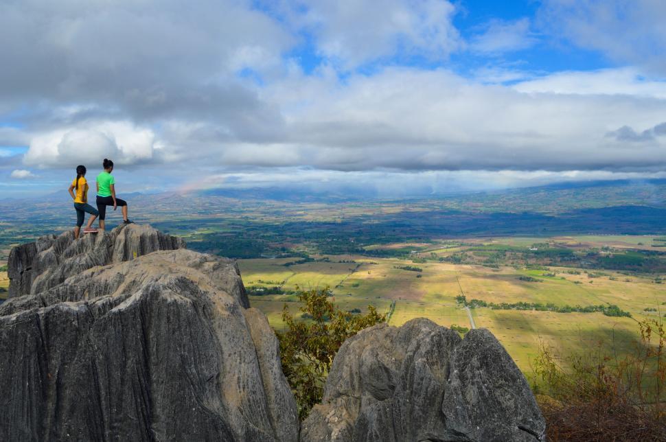 Free Stock Photo of Two Women on Cliff | Download Free Images and Free ...