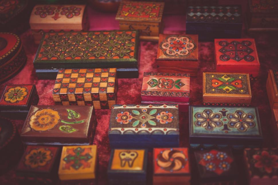 Free Stock Photo of Painted Traditional Boxes | Download Free Images ...