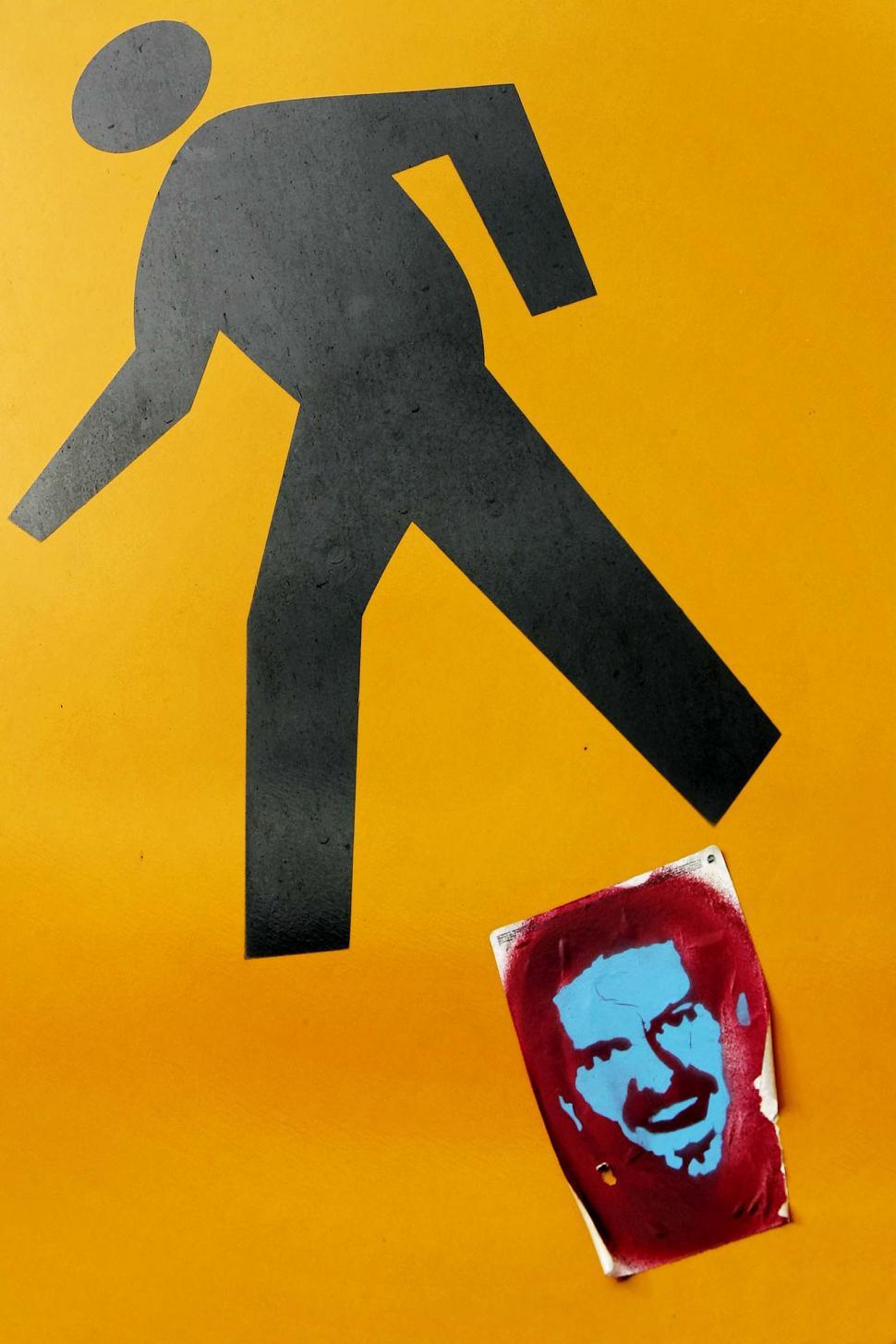 Free Stock Photo of Pedestrian crossing with sticker | Download Free ...