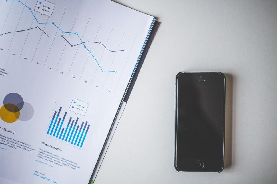 Free Stock Photo of Graph Chart and iPhone | Download Free Images and ...