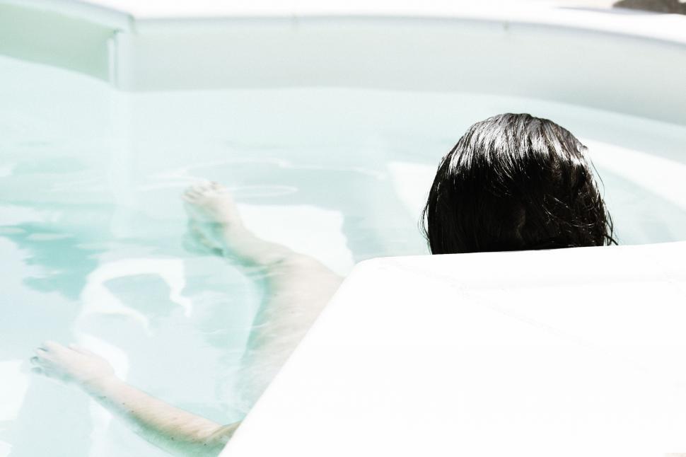 Free Stock Photo of Backside view of woman in bathtub | Download Free ...
