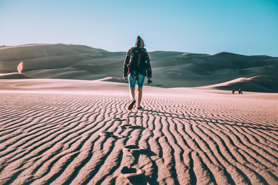 Free Stock Photo of Backpacker in Desert | Download Free Images and ...