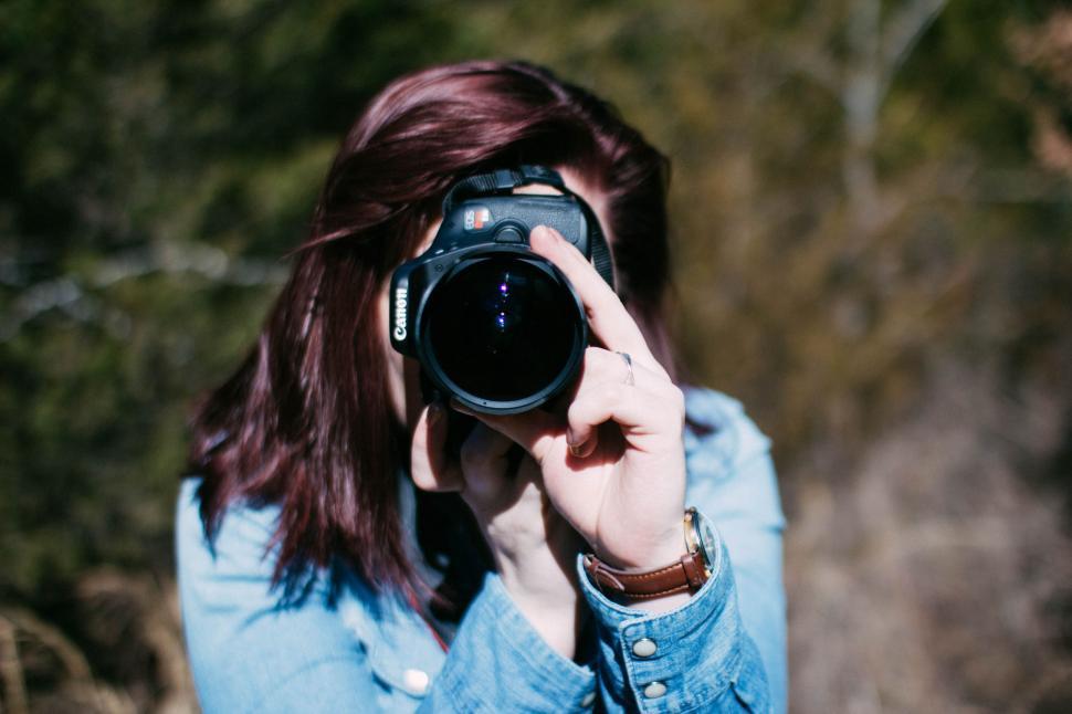 Free Stock Photo of Red Hair Woman with Camera | Download Free Images ...