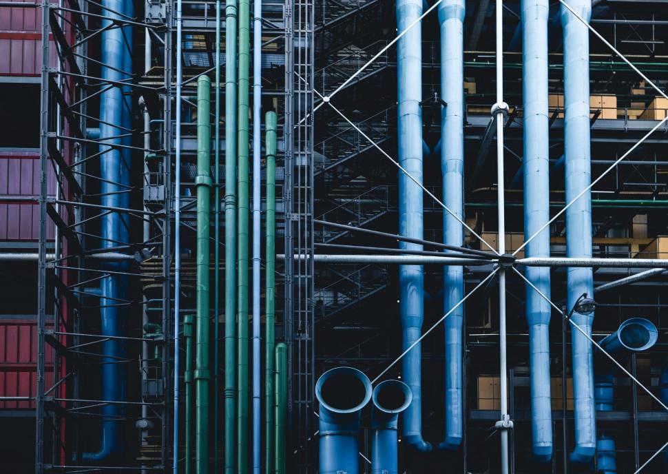 Free Stock Photo of Utility pipes - Centre Georges Pompidou | Download ...