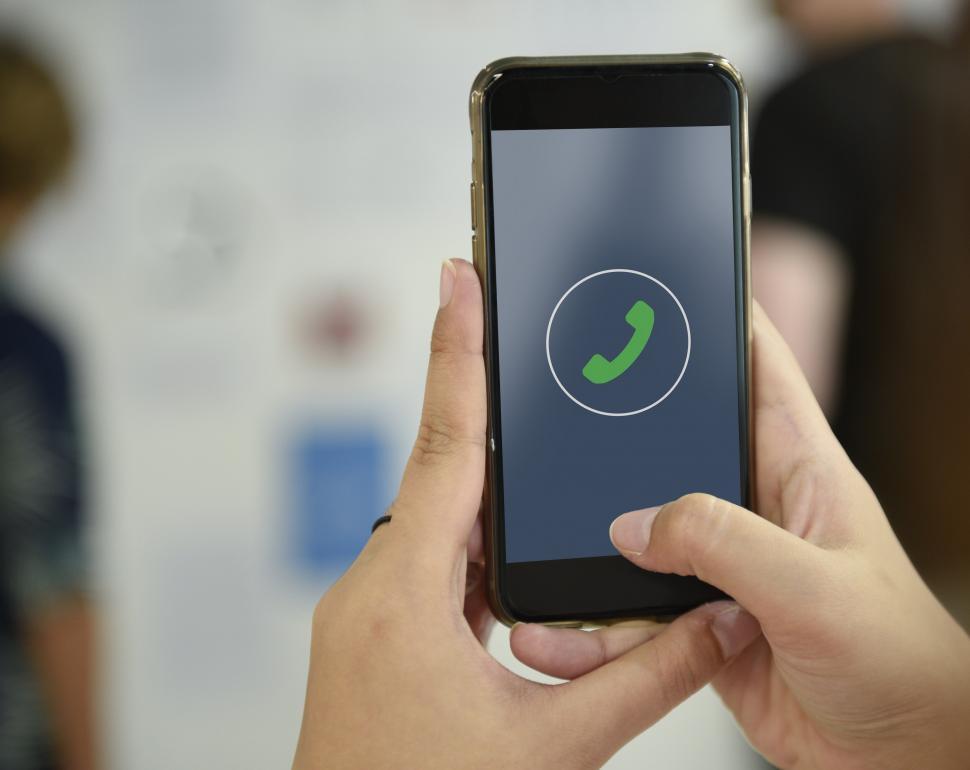 Free Stock Photo of Close up of a smart phone in a person s hands, call ...