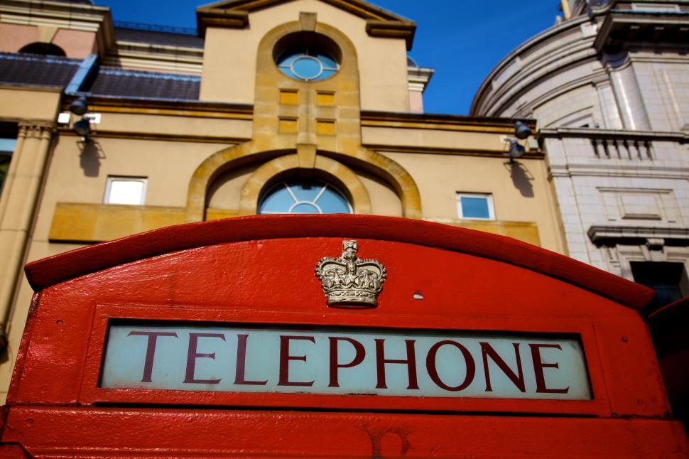 Free Stock Photo of Red Telephone Booth in Front of Building | Download ...
