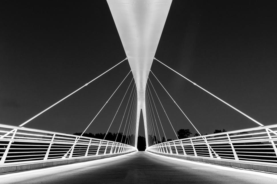 Free Stock Photo of Road on Bridge - B&W | Download Free Images and ...