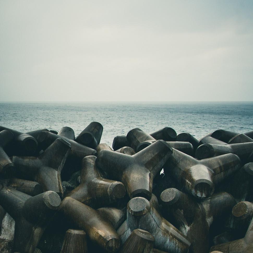 Free Stock Photo of Breakwater and Ocean | Download Free Images and ...