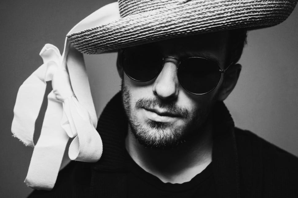 Free Stock Photo of Male Fashion Model with stubble - B&W | Download ...