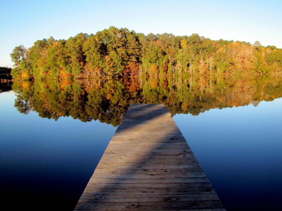 Free Stock Photo of Wooden Pier and Lake With Trees | Download Free ...