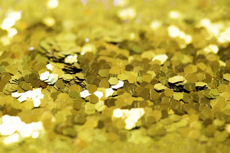 Gold Glitter Macro Texture