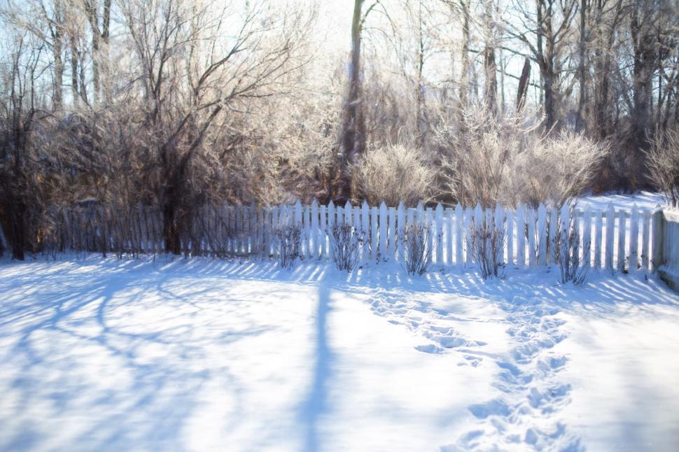 Free Stock Photo of White picket fence and snow | Download Free Images ...