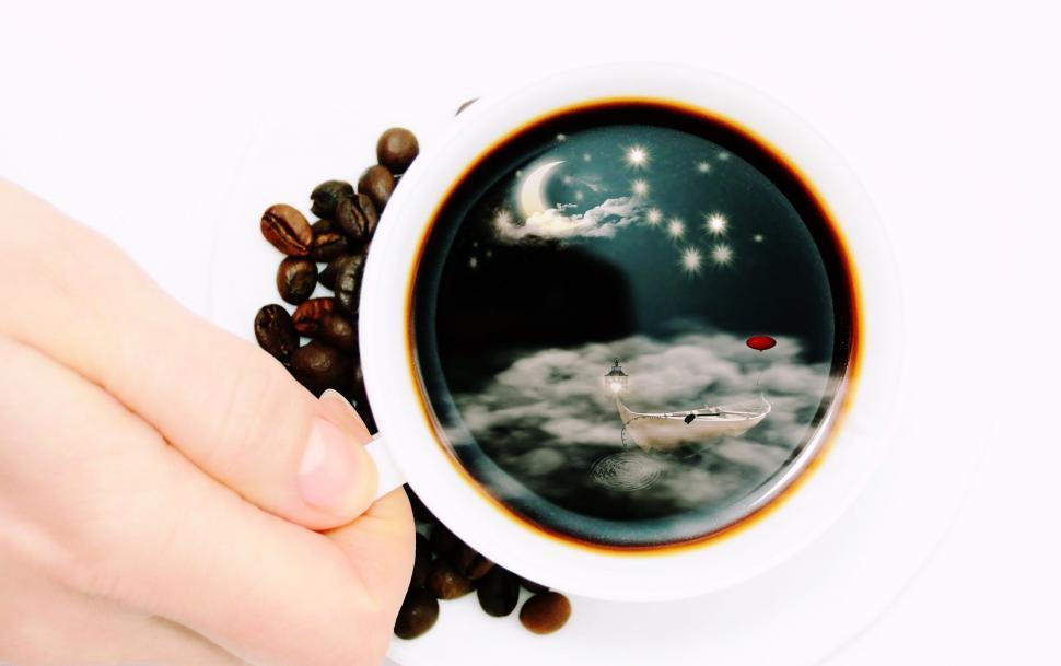 Free Stock Photo of Cup of coffee with stars and moon | Download Free ...