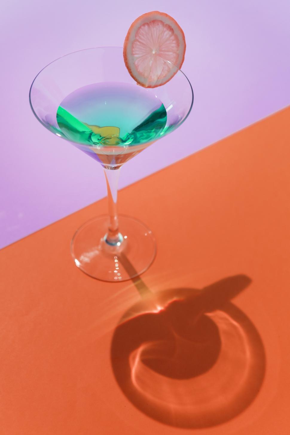 Free Stock Photo of Close up of a glass of martini on colorful ...