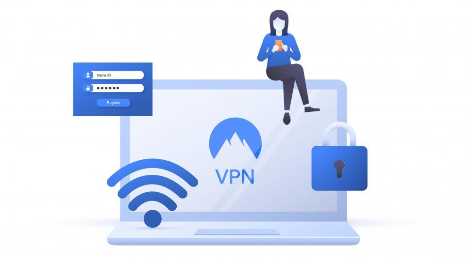 Free Stock Photo of Illustration about using a VPN app on every device ...