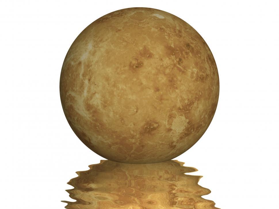 Free Stock Photo of Planet Venus with small wavy reflection under it ...