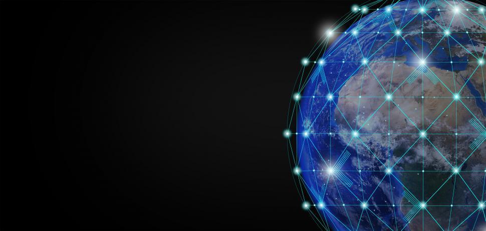 Free Stock Photo of Global Network Concept - World with Mesh - With ...