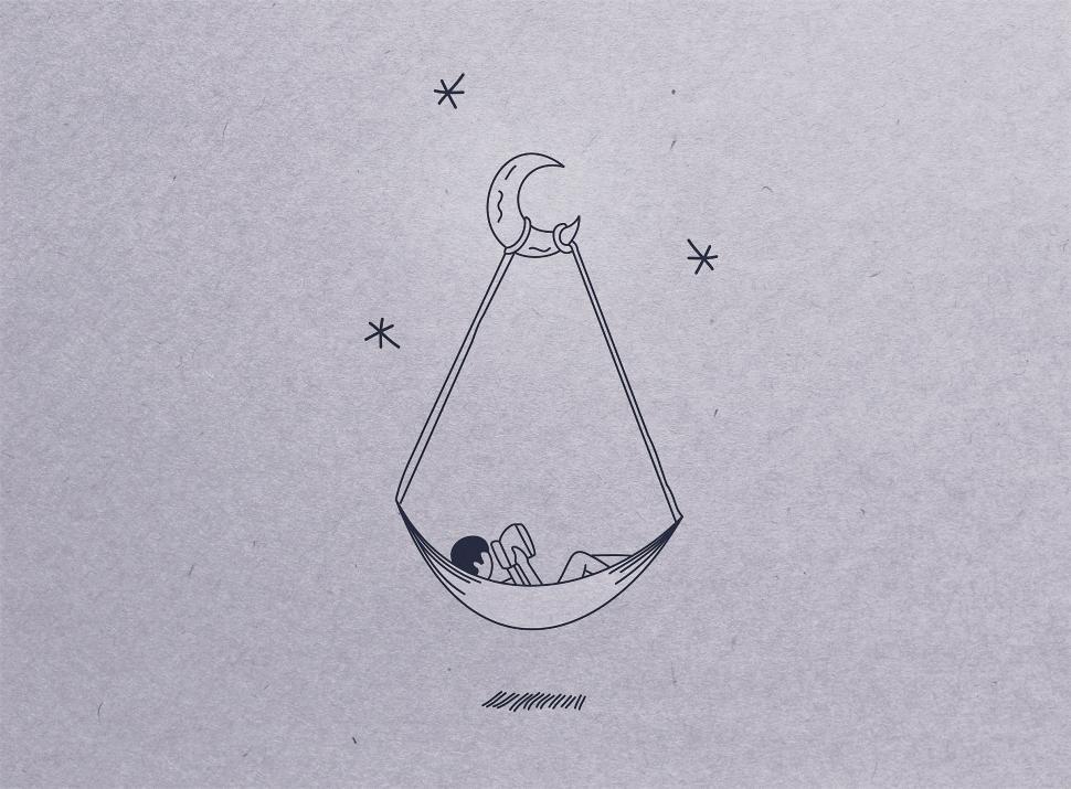 Free Stock Photo of Little Kid Hanging on the Moon Under the Stars ...