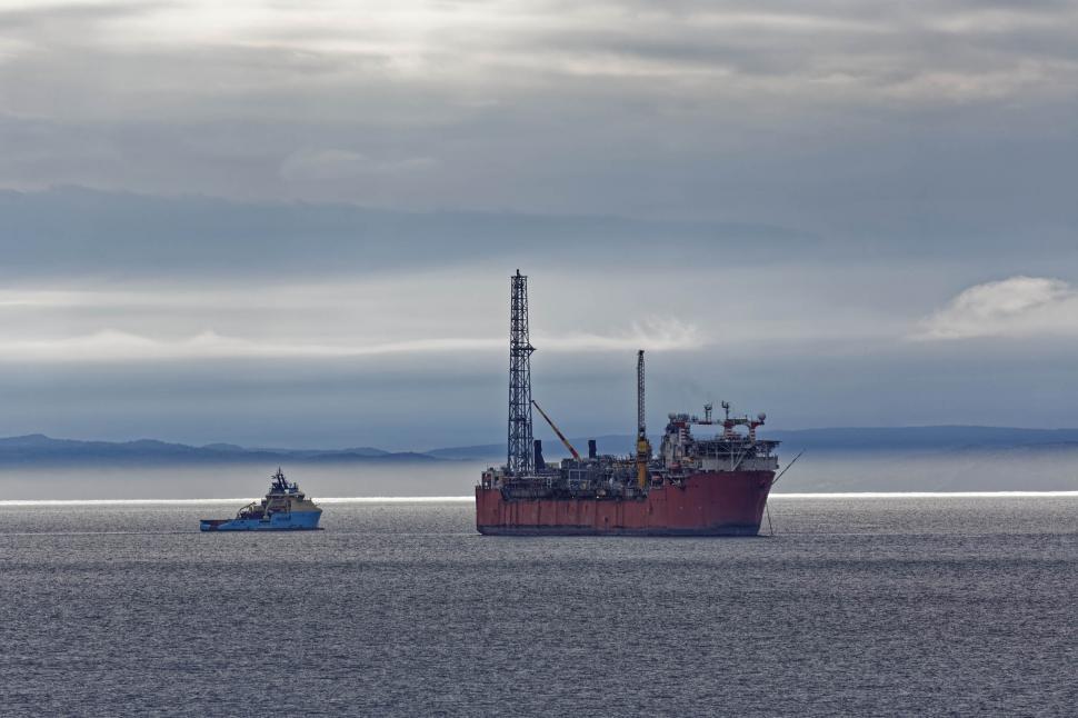 Free Stock Photo of FPSO and supply ship with cloudy sky | Download ...
