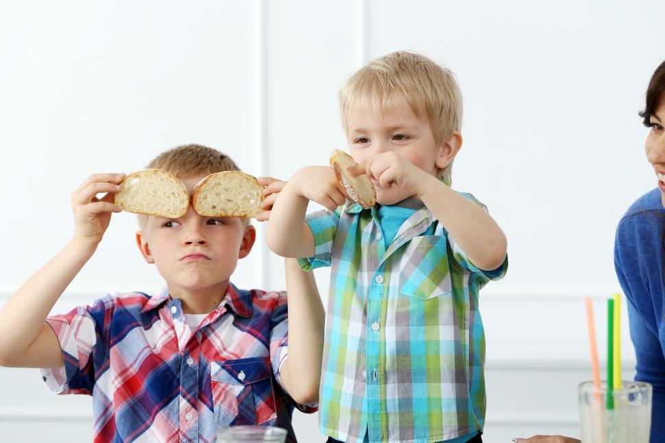 Free Stock Photo of Family having silly fun during breakfast | Download ...