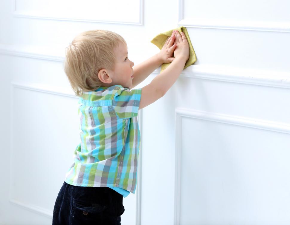 Free Stock Photo of Cute boy at home cleaning | Download Free Images ...