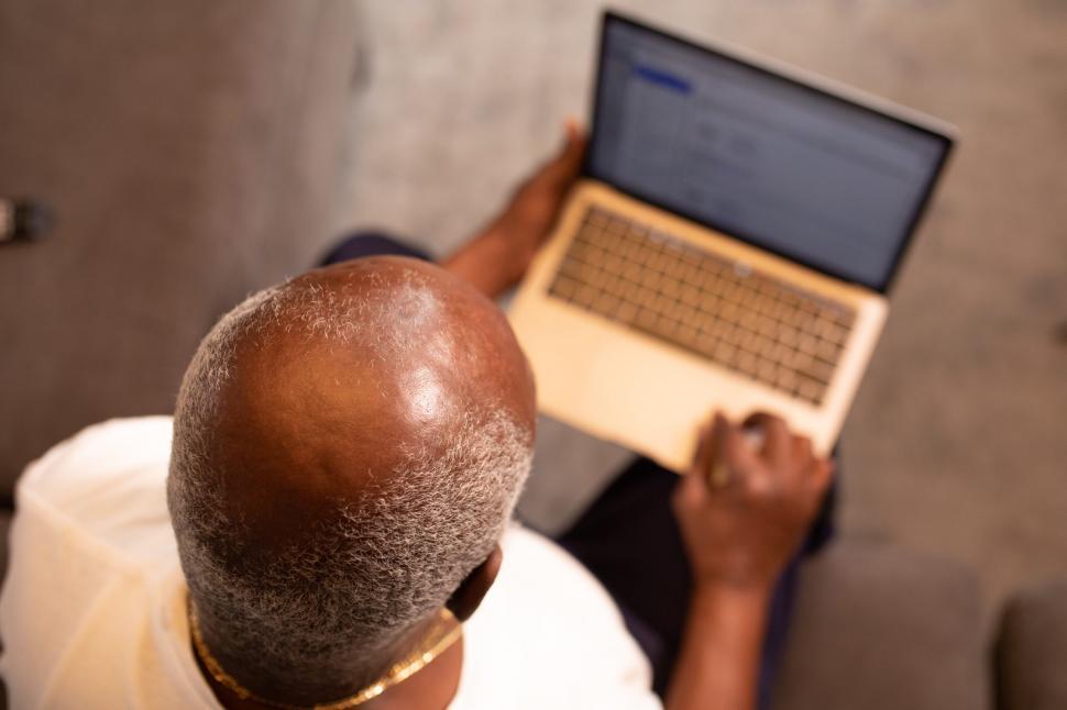 Free Stock Photo of Older Man working on laptop at home | Download Free ...
